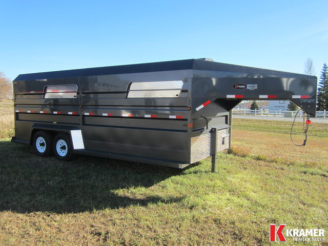 2018 Norbert's Mfg G/N Stock Trailer - 7.5x20' - Kramer Trailer Sales