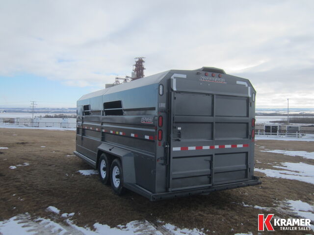 2021 Norbert's Mfg 7.5x20 Gooseneck Stock Trailer- Kramer Trailer Sales