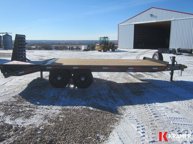 2024 Double A HB148-20 Bumper Pull 20' Flat Deck (14K)- Kramer Trailer ...
