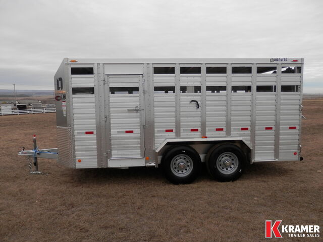 2024 Duralite AL 15 Wide Bumper-Pull Stock Trailer- Kramer Trailer Sales